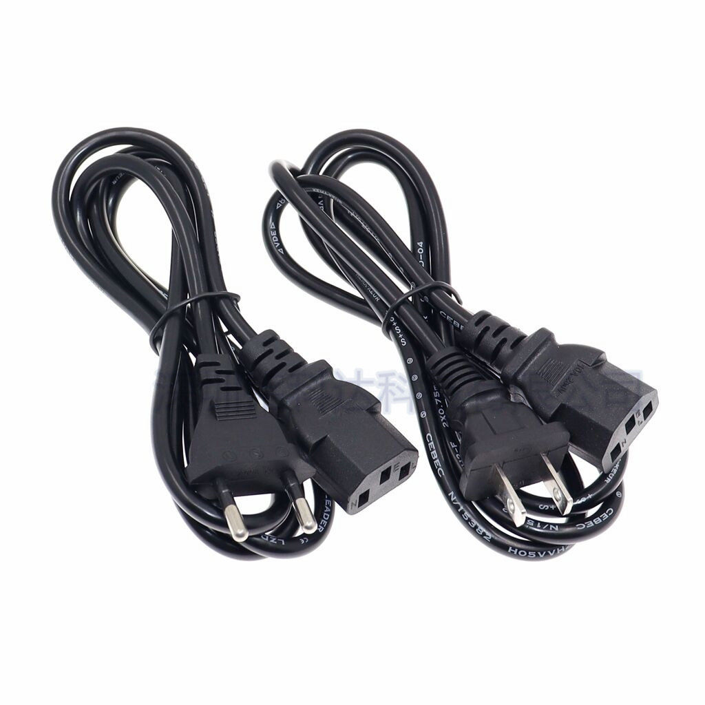 American/European Standard Two-Pin Plug to Suffix Power Cord Two-Plug ...