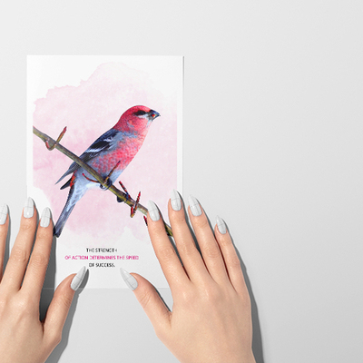 gykp7452高级感森系唯美插画ins极简约贺卡空白迷你小卡片留言卡