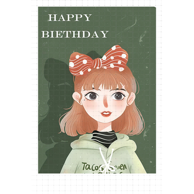 gykp6348生日通用卡片贺卡折卡迷你折卡小卡片空白卡片留言卡