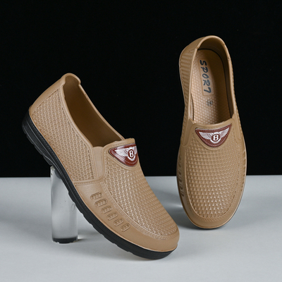 男款雨鞋工作一体成型厨房春秋鞋休闲工地防滑防水男士包头厨房鞋