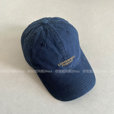 日系复古cont刺绣深顶遮阳棒球帽