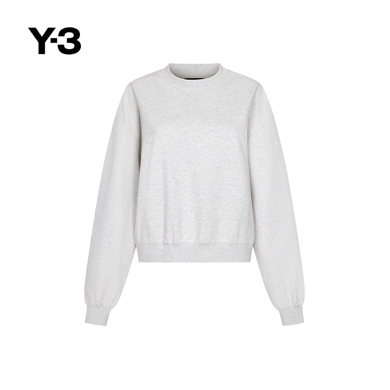 Y-3/Y3山本耀司女士春季宽松休闲圆领套头卫衣纯色运动衫JD9813