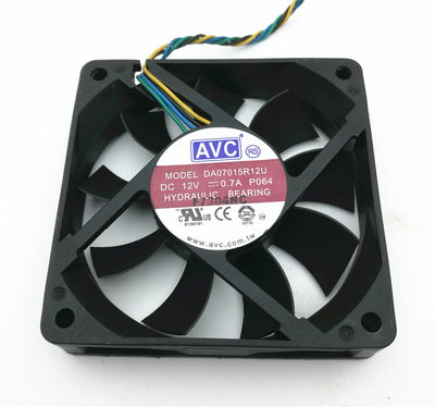 原装 AVC DA07015R12U 7015 12V 0.7A 7CM CPU 温控测速散热风扇