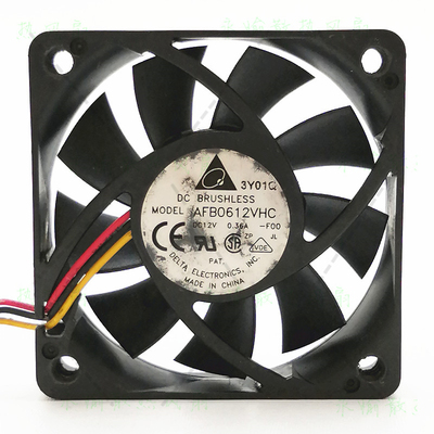 原装台达 AFB0612VHC -FOO 6015 12V 0.36A 6CM 电源 CPU散热风扇