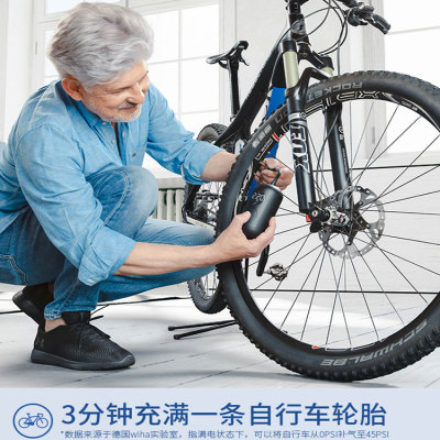 便携式车载打气泵多用途充气宝宅好家Zai Hause附带胎压表 照明灯