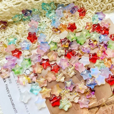 捷克五角星珠子配件琉璃