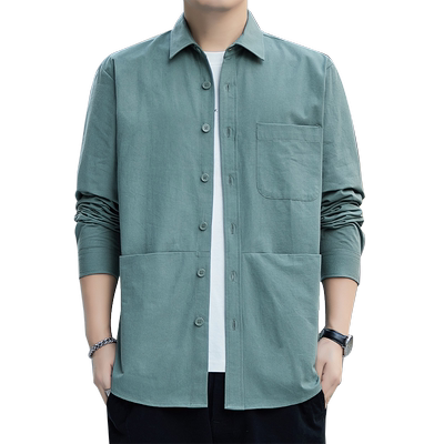 法娅茜长袖工装纯棉衬衫