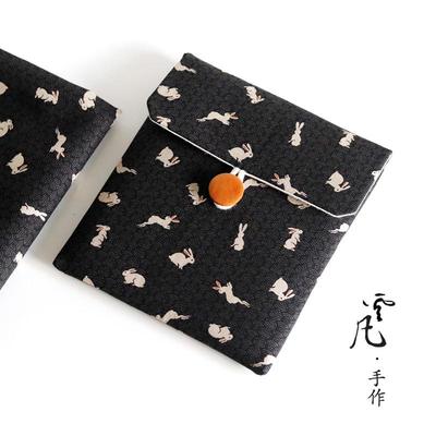 手工和风黑兔艺内胆包保护套适用于kobo libra2Clara colour bw