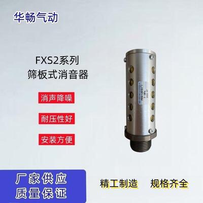 筛板式消音器FXS2-L25-L32-L40-L50-L60 金属消声器冲床降噪华畅