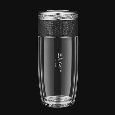 泡茶杯加厚双层玻璃杯男茶杯便捷茶水分离杯子大容量专用水杯贵人