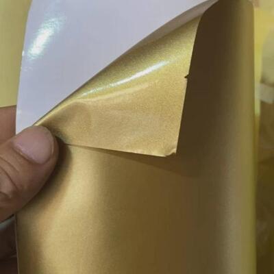 哑金磨砂金即时贴亚金金色不干胶广告电脑刻字贴纸刻墙贴专用60宽