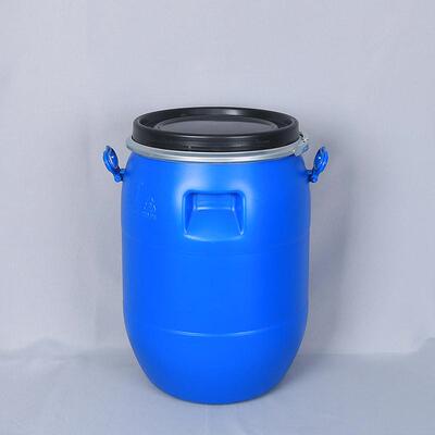 50l升铁大口50kg公斤法兰桶化工原料抱箍圆形箍桶乳液色浆塑料桶