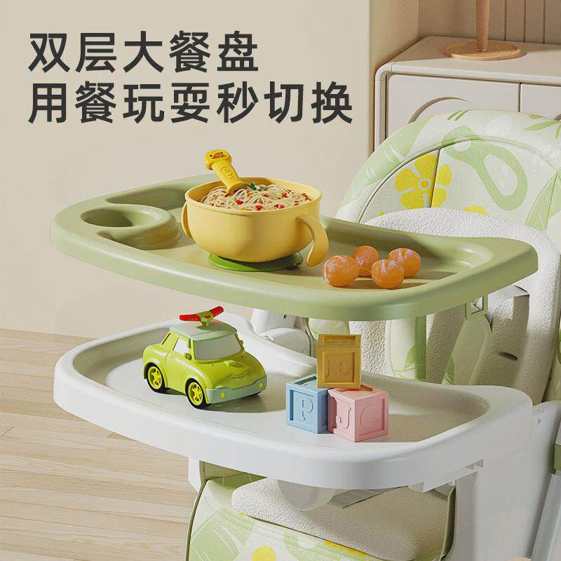 思萌宝宝餐椅婴儿多功能折叠饭桌椅儿童便捷移动家用吃饭椅学坐椅