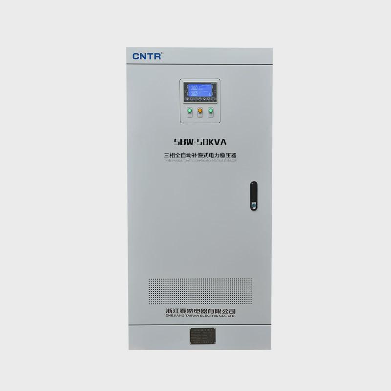 泰然数显三相380v激光50k工业电力补偿式大功率稳压器电力稳压器