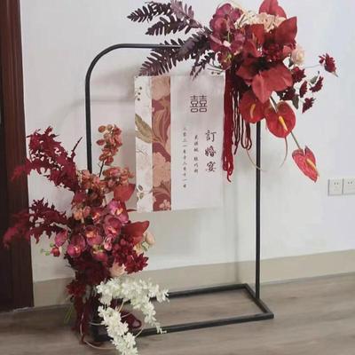 新款婚庆铁艺道具方形架子指示牌铁架迎宾区花架路引舞台背景装饰