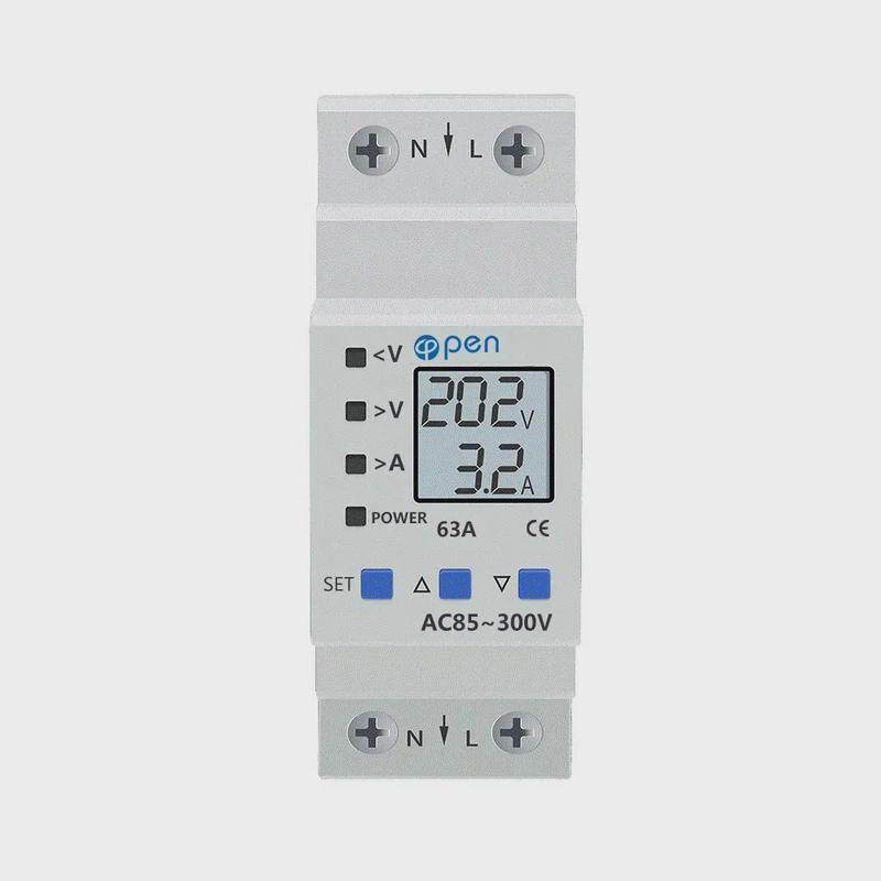 AC85-300背光型可调智能自复式过欠压限流保护器过载开关电量显示
