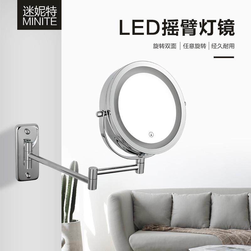 厂家销售 卫生间镜子LED带灯智能触摸可调光双面大号壁挂梳妆镜