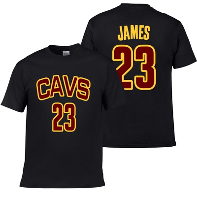 男士圆领半袖体恤骑士勒布朗詹姆斯23号美式篮球纯棉短袖t恤夏季