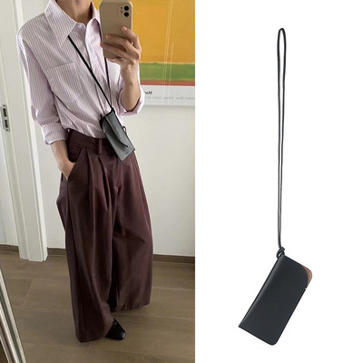 现货法式moondal真皮挂绳眼镜盒