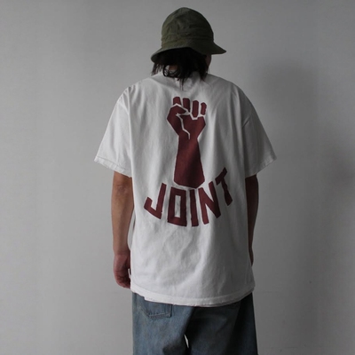 BOWWOW做旧破坏背后印花短袖T恤