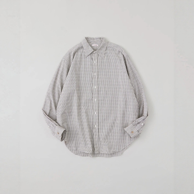 NICENESS复古长绒棉条纹长袖衬衫