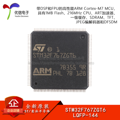 原装STM32F767ZGT6微控制器-MCU