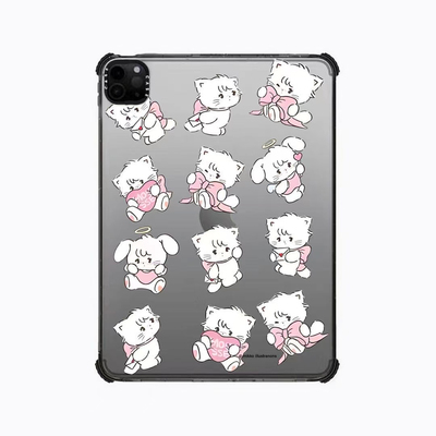 联名粉色mikko贴纸蝴蝶结适用苹果iPad Pro11寸平板mini7/6保护套ipad10/11代防摔壳13/12.9mini创意A16 air8