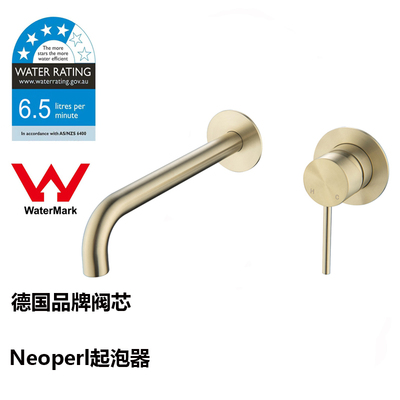 Watermark澳洲认证304不锈钢暗装面盆冷热水龙头酒店入墙式龙头