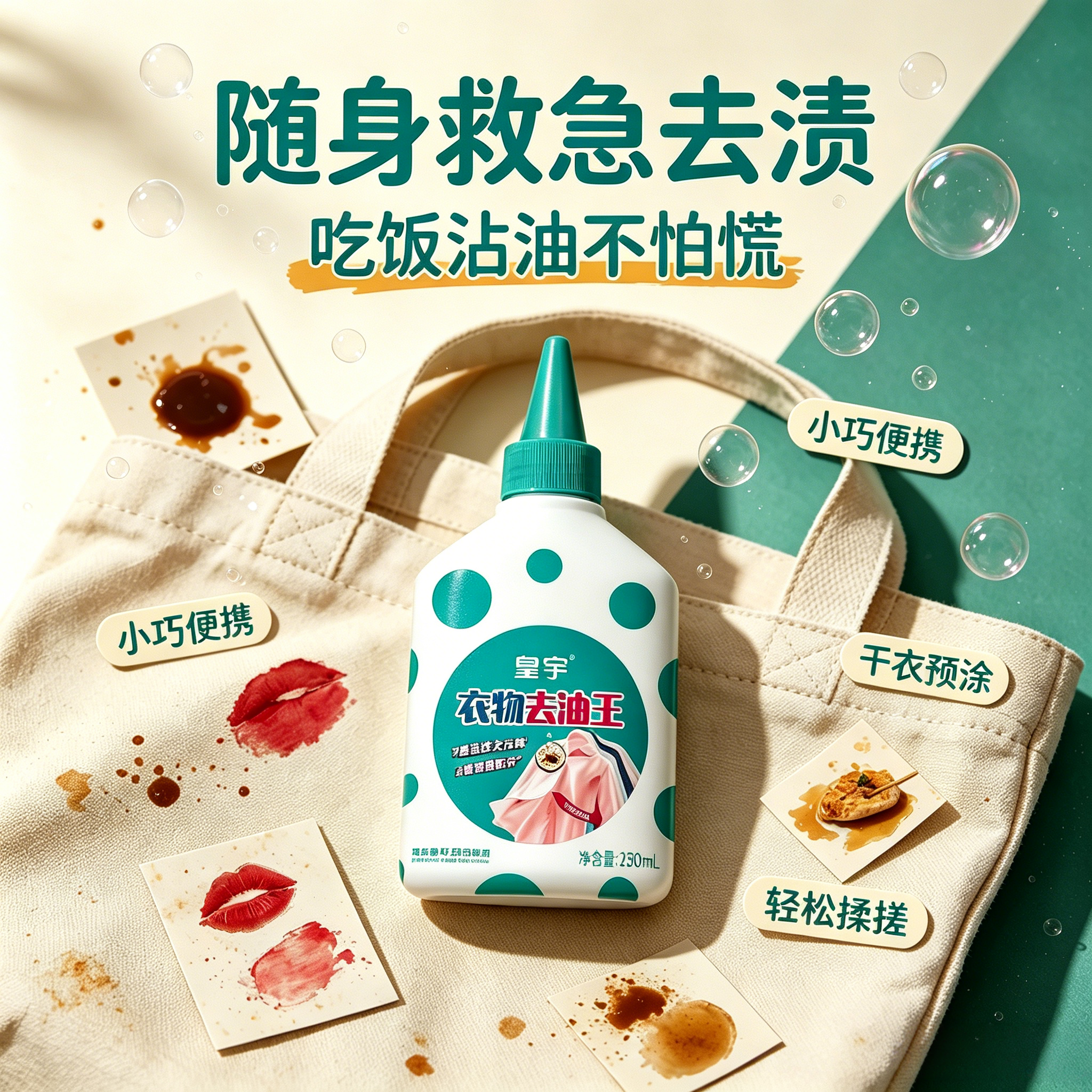 皇宇衣物去油王衣服渗透清洁去油渍羽绒服清洗剂污渍干洗剂衣领净