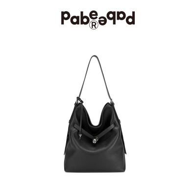PabePabe门锁hobo包 女时尚简约复古手提包慵懒风单肩托特包