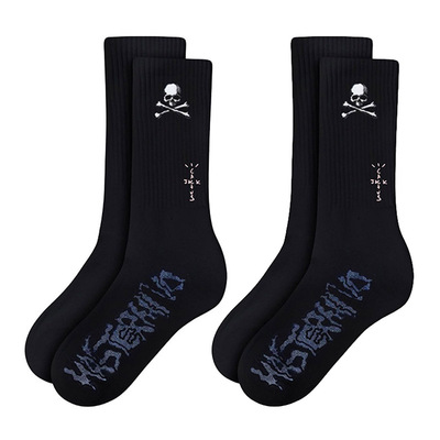 欧美潮牌袜子 倒钩Travis Scott 联名 刺绣MMJ ins 长袜潮流袜子