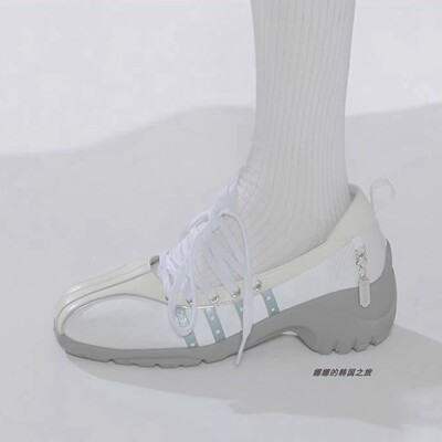 韩国代购Rockfish 联名illit复古芭蕾风休闲鞋 增高4.5cm单鞋