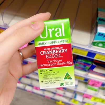 澳洲代购直邮 Ural 蔓越莓片 高含量60000mg 30粒 尿路感染 UTI