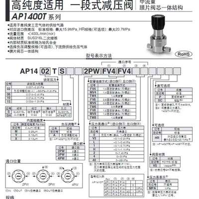 {议价}APtech调压阀AP1410TSM 2PW FV4 FV4