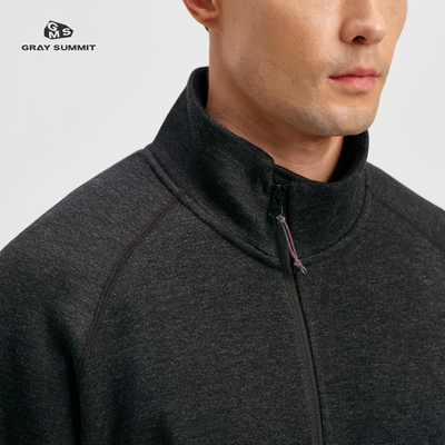 GRAYSUMMIT斜拉链羊毛抓绒夹克