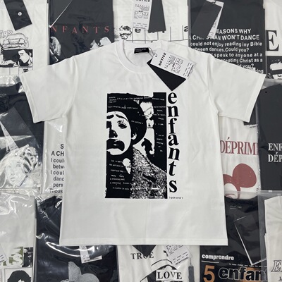 纯原顶板 ERD忧郁的富二代童年小丑纯棉圆领字母印花短袖T恤男女