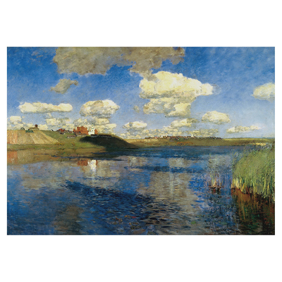 国外名家风列维坦客厅装饰画画芯