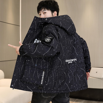 春秋季夹克青少年外套休闲帅气学生套装连帽冲锋衣大童男孩上衣