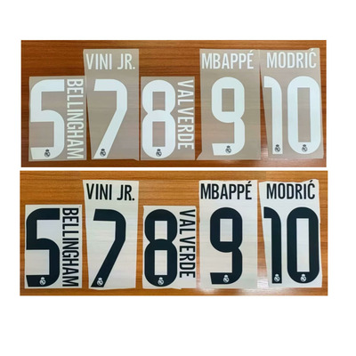 2526皇马主客二客场印字莫德里奇姆巴佩贝林厄姆热转印印字印号