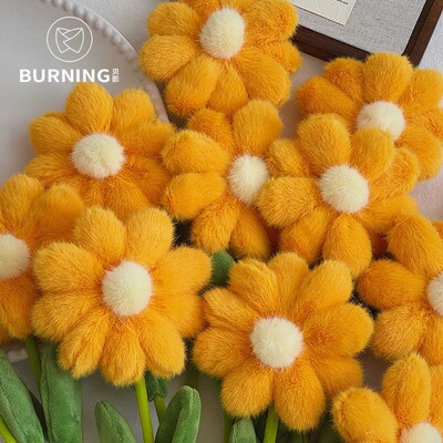 贝影 教师节韩系毛绒太阳花仿真向日葵节日送老师花店花艺装饰