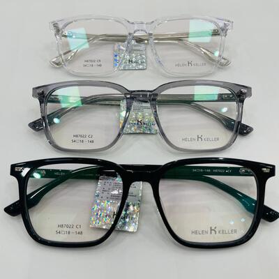 新款87022男女近视镜框超轻板材光学眼镜架配防蓝光片