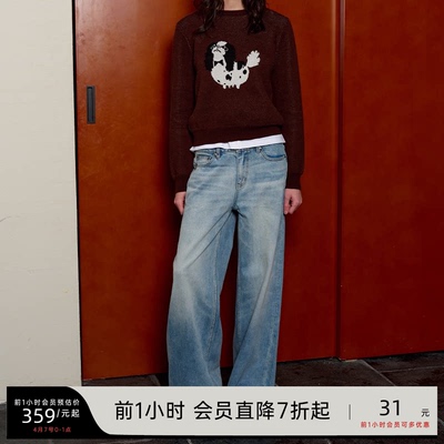 JCAESAR WOMEN 水洗蓝直筒牛仔裤 土耳其丹宁 经典浅蓝猫须