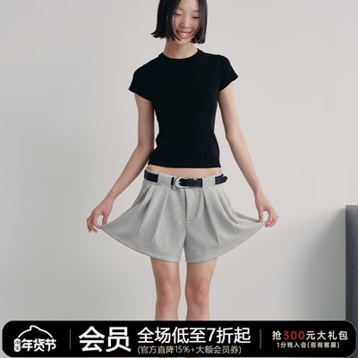 JCAESAR SHORT CULOTS 天丝短裙裤 无腰头打褶 软糯 微A字半身裙