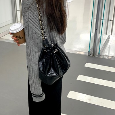 9class香香风金银撞色鳄鱼纹链条