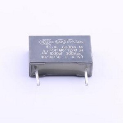 R413F11000000K 安规电容 等级:X1,Y2 1nF ±10% 300V 插件,P=10m