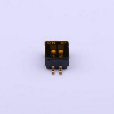 DSHP02TSGER 拨码开关 2位 1.27间距 SMD-4P,4.1x5.4mm