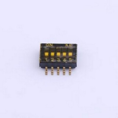 DSHP05TSGET 拨码开关 1.27mm 5位贴片拨码开关(S脚) SMD-10P,5.4