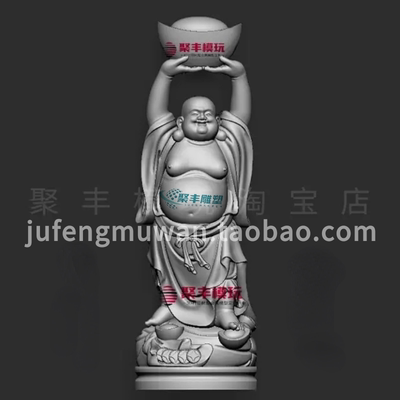 大肚佛STL文件弥勒佛精修STL文件三维圆雕图纸STL数据聚丰模玩
