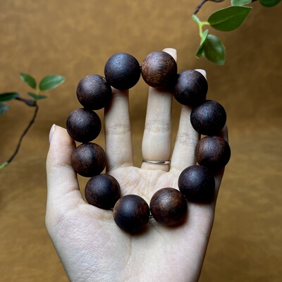 天然小叶降真香手串2.0圆珠单圈爆香级深黄绿油高端软糖麻丝猫推