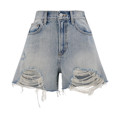 SLY街头颓废风破洞烂边牛仔短裤